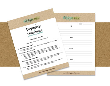 Vision Board Worksheet - Life Happens Now